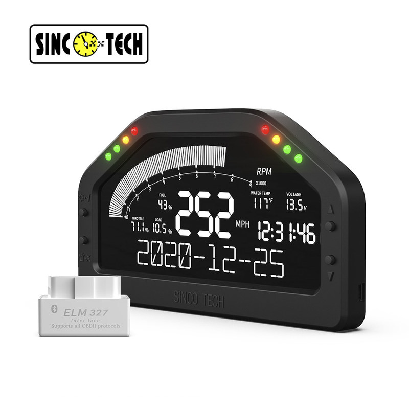 Sinco Tech DO907 OLED Display Car Dashboard Digital Turbo Boost Gauge ...