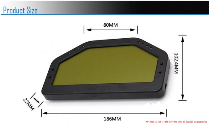 ABS Material Race Car Dashboard Digital LCD Display DO904 6.5 Inch Full ...