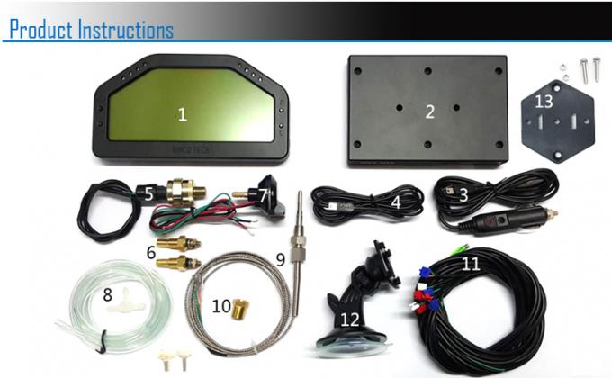 ABS Material Race Car Dashboard Digital LCD Display DO904 6.5 Inch Full ...