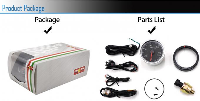 Digital LED 60mm Oil Pressure Gauge / Universal Oil Pressure Gauge KPA ...