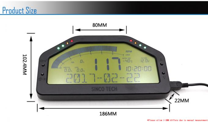 6.5 Inch OBD2 Race Car Dashboard LCD Digital Race Dash Display DO903