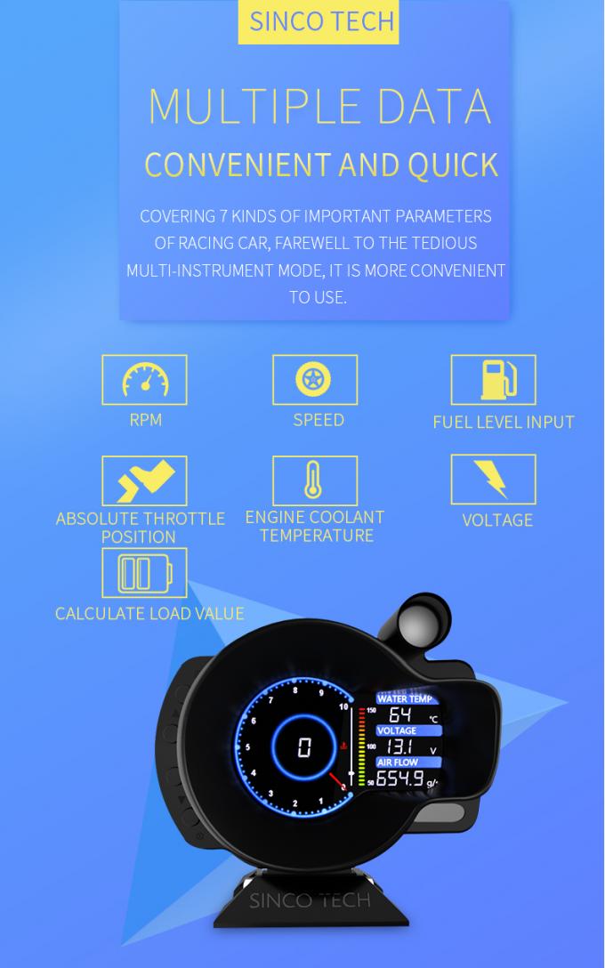 DO916 Sensor Sinco Tech Dash Speed 2.5 Inch Digital Exhaust Temp Gauge