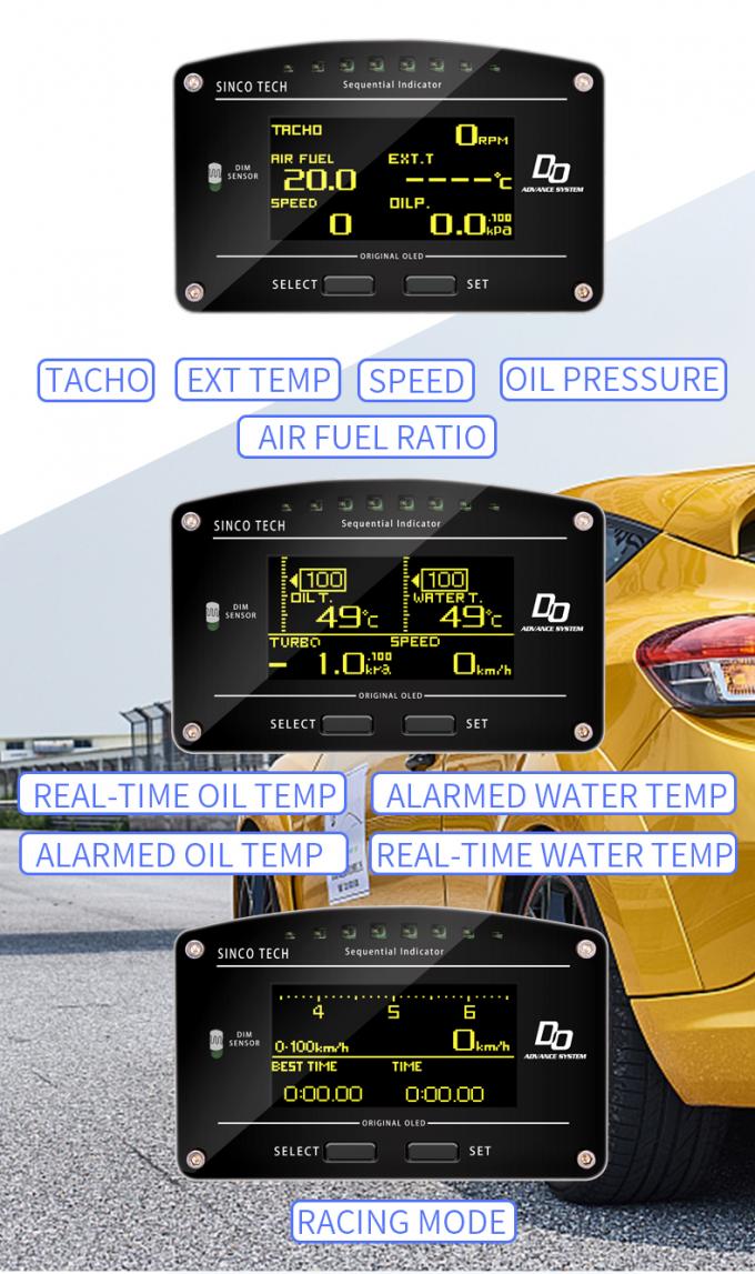 Sinco Tech Race Car Dashboard 2.5 Inch DO907 Oil Pressure Gauge