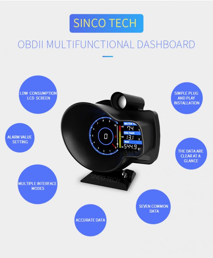 DO916 Sinco Tech OBD2 Race Car Dashboard
