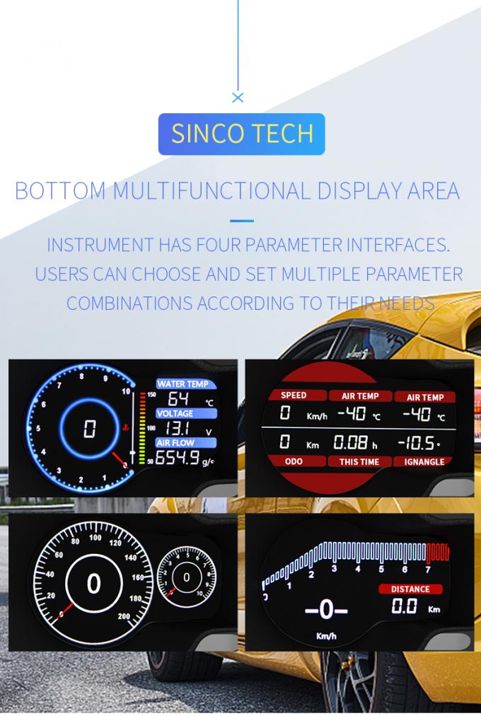 DO916 Sinco Tech OBD2 Race Car Dashboard