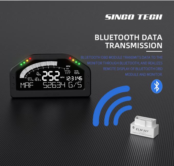 6.5 Inch 9000RPM LCD Screen Race Car Dashboard