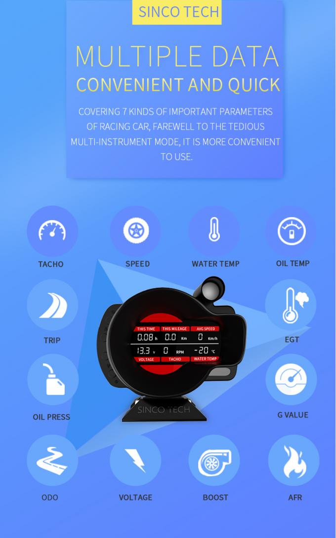 Do916 Sensor Kit Digital Double Screen Tachometer Racing Gauge Speedometer